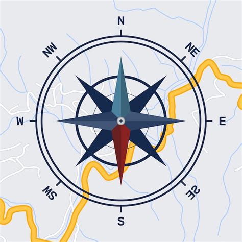 Premium Vector Vector Flat Map Compass Background
