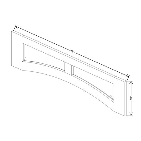 Cnc Concord Elegant White 42 W Arched Valance Raised Panel