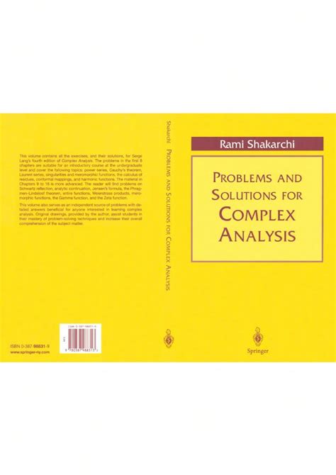 Problems And Solutions For Complex Analysis Pdf Series Mathematics Complex Analysis
