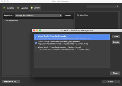 C Installing Extensions On Visual Studio 2017 Mac Stack Overflow