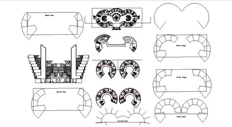 building working plan detail 2d view layout file in dwg format
