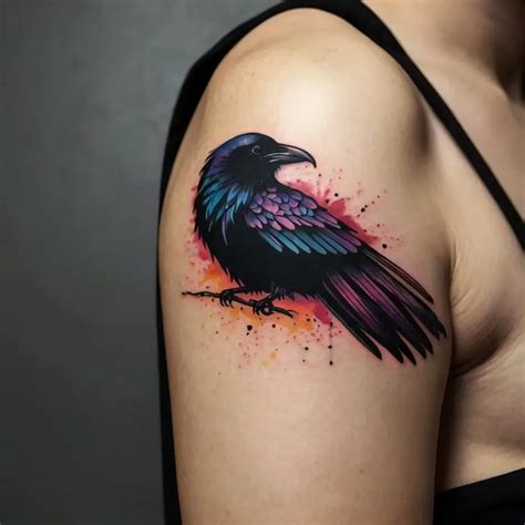 Raven Tattoos Meaning Symbolism 69 Designs Hbtat2