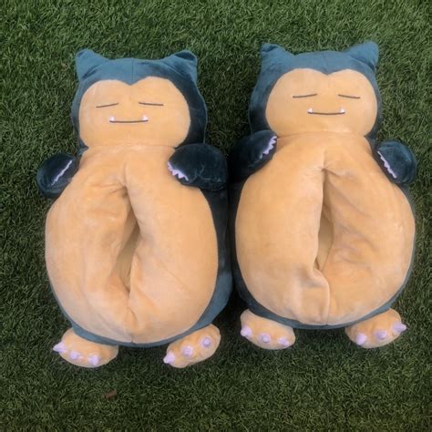 Pokémon Snorlax Slippers By Thinkgeek Light Depop