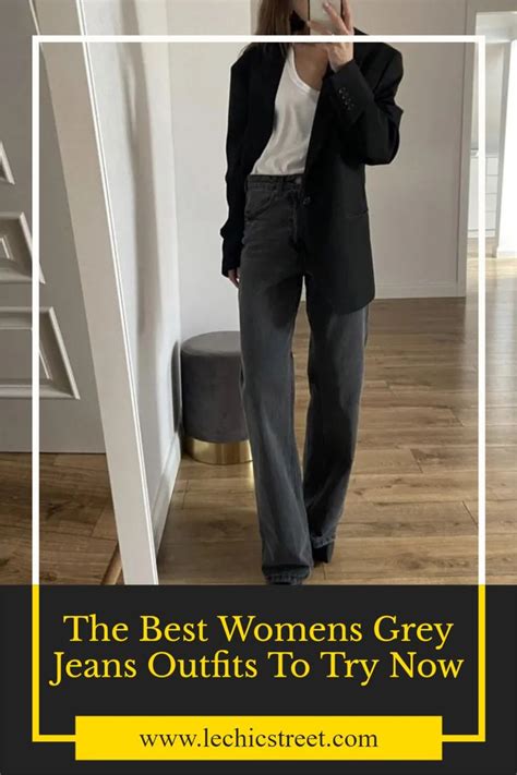 Stylish Grey Jeans Outfit Ideas For Winter