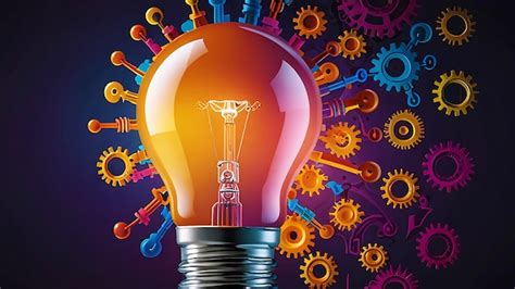 3d Glowing Light Bulb Background Premium Ai Generated Image