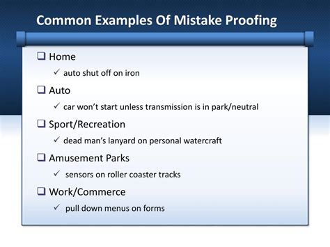 Ppt Mistake Proofing Poke Yoke Powerpoint Presentation Free