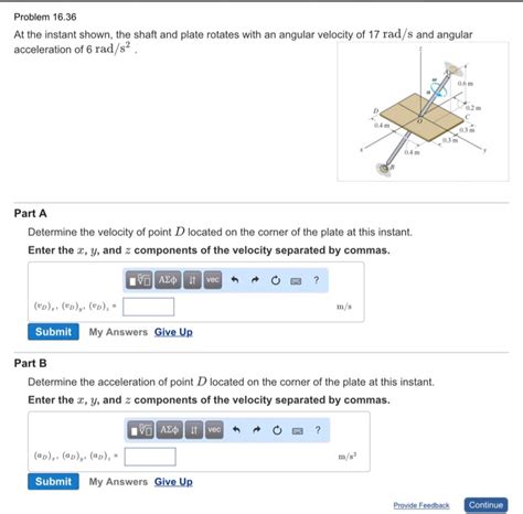 solved at the instant shown the shaft and plate rotates