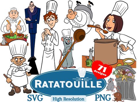 Ratatouille Svg Cliparts Bundle Ratatouille Svg Cartoon Sublimation