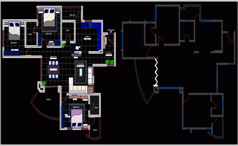 Residential Housing Building Structure 2d View Layout File In Autocad Format Cadbull