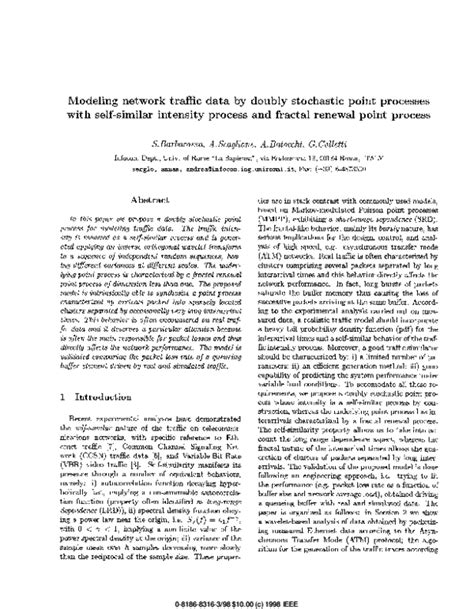 Pdf Modeling Network Traffic Data By Doubly Stochastic Point Processes With Self Similar