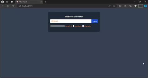 Launching React Password Generator With Vite React And Tailwind