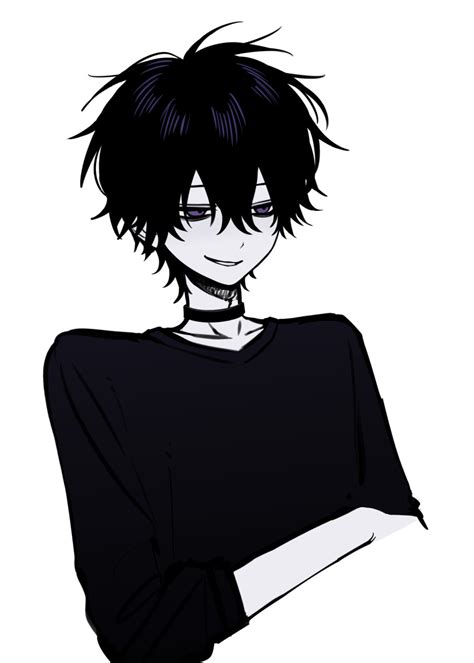 Safebooru 1boy Absurdres Bags Under Eyes Black Choker Black Hair