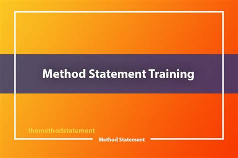 Master The Method Statement Training L Risk Assessment Course