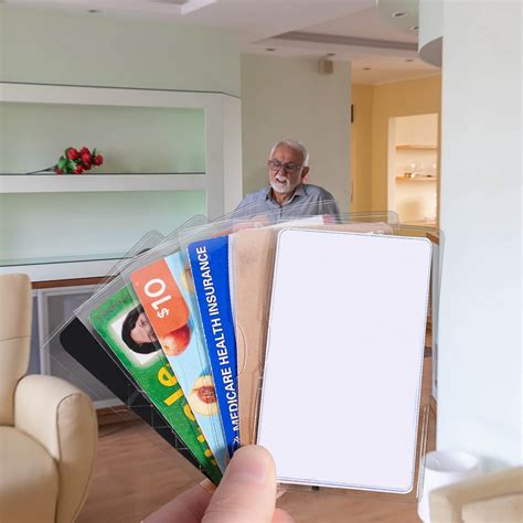 10 Pack Medicare Card Holder Protector Sleeves Clear Pvc Waterproof