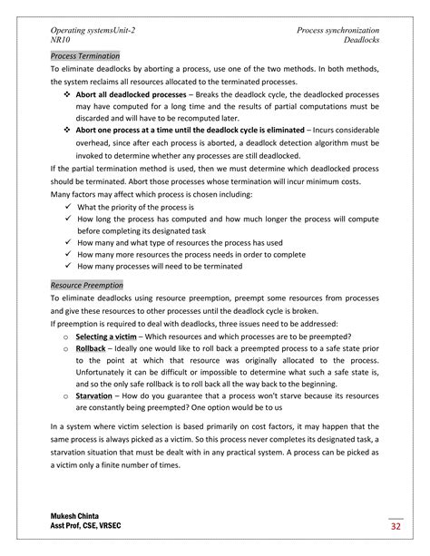 operating systems process synchronization and deadlocks pdf