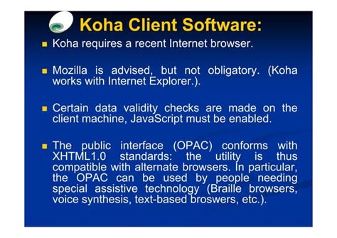 Koha Open Source Library Management Software Ppt