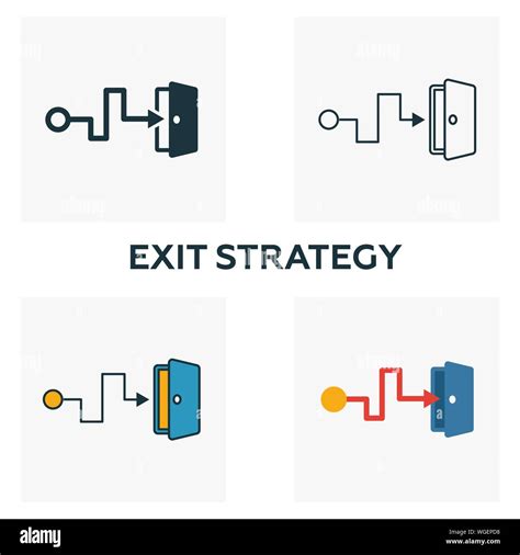 Exit Strategy Outline Icon Thin Line Element From Crowdfunding Icons Collection UI And UX