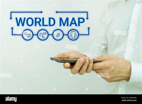 Text Caption Presenting World Map Business Concept A Diagrammatic Representation Of The Surface