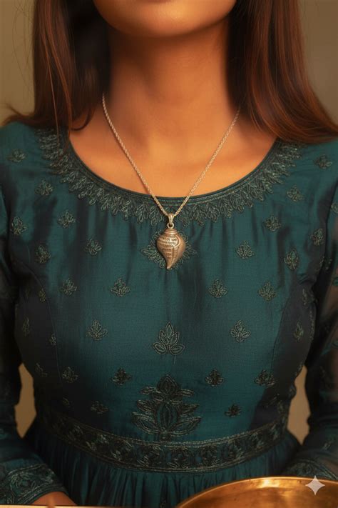 Shri Krishna Mantra Raksha Kavach Shankh With Chain Astrologic India