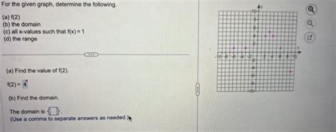solved for the given graph determine the following a