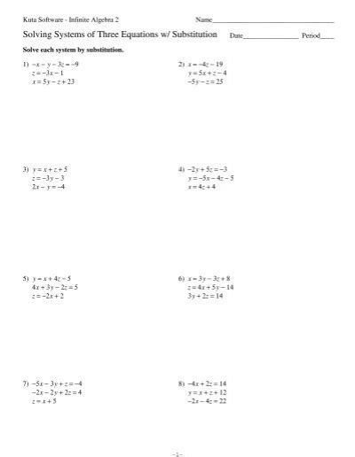 Solving Systems Of Linear Equations Using Matrices Worksheet Pdf Tessshebaylo