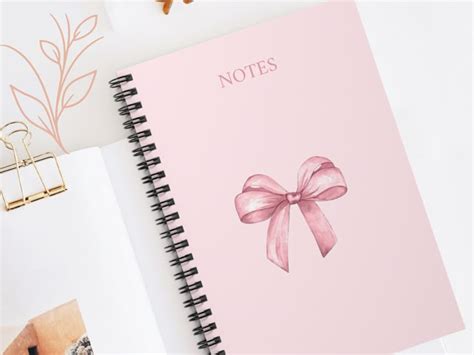 Light Pink Cute Spiral Notebook Etsy Cute Spiral Notebooks Pink