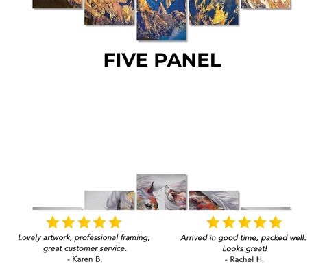 5 Panel Canvas Wall Art Poster Art Print Framed Prints Clockcanvas