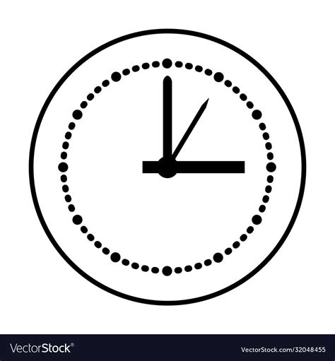Analog Clock Icon Line Style Royalty Free Vector Image