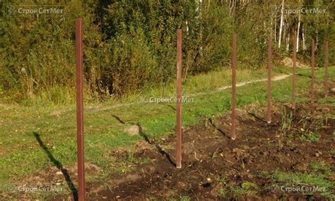 Столбы для забора из сетки рабицы, купить с доставкой