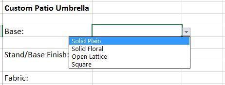 Using Drop Down Menus In Excel Formulas