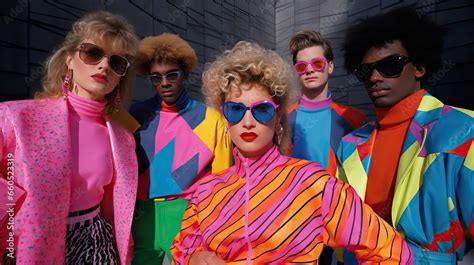A Group Of Individuals Confidently Showcasing The Iconic New Wave Style