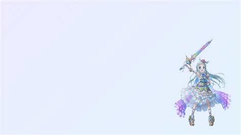 배경 화면 아노 히타 미타 하나의 나마에 보쿠 타치와마다 시라 나이 혼마 메이코 긴 머리 흰 머리카락 검 화려한 드레스 치마 피트 샌들 장갑 파란 눈