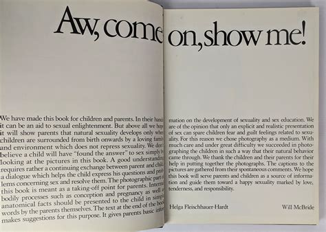 Will Mcbride Show Me A Picture Book Of Sex 1975 1ed Recommended Reads