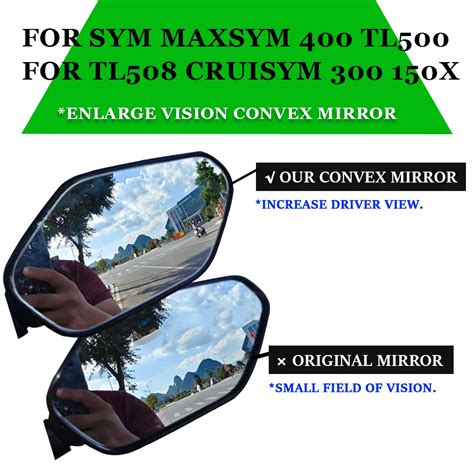 Espelhos Retrovisores Convexos Aumentar A Vis O Do Motorista View Lens Acess Rios Para Sym