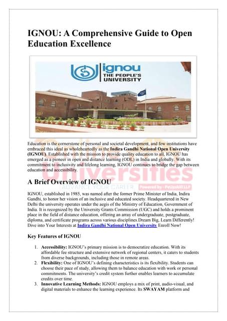 Indira Gandhi National Open University Ignoupptx