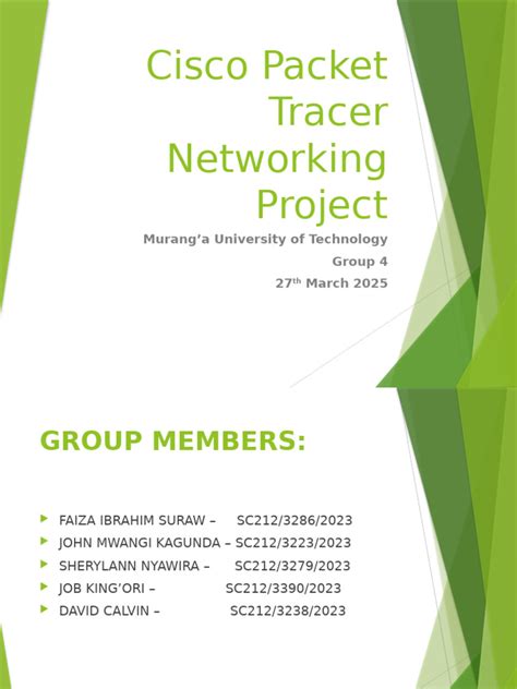 Cisco Packet Tracer Presentation Pdf Computer Network Local Area