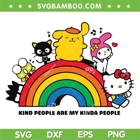 Hello Kitty And Friends Rainbow Svg Png