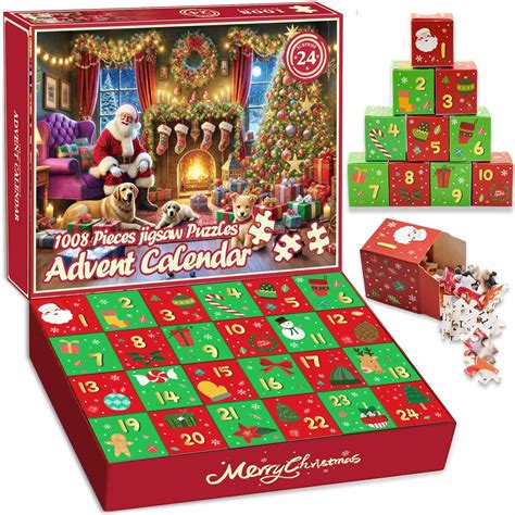 Advent Calendar 2024 Christmas Jigsaw Puzzle Christmas Fireplace Advent Calendar Puzzle