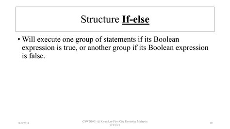 Decision Structures And Boolean Logic PPT