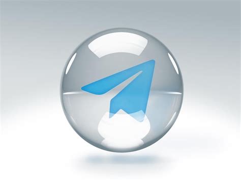 Free Photo Transparent Glass Bubble With Telegram Logo Inside It Isolated On Transparent