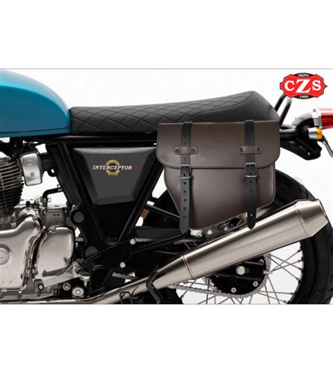 Epsilon Leather Saddlebag For Royal Enfield Interceptor 650