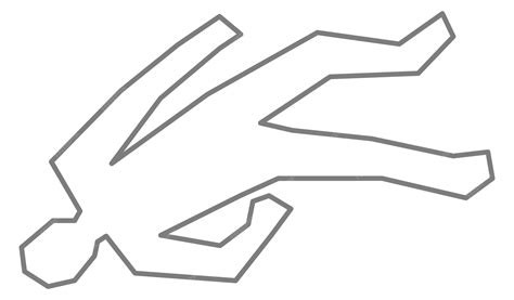 Premium Vector Victim Body Chalk Outline Crime Scene Symbol