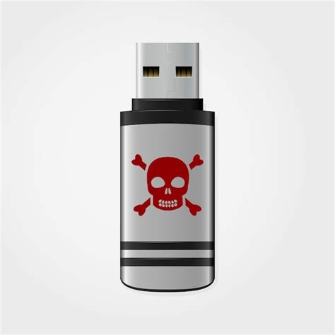 Premium Vector Usb Flash Drive Infected Malware