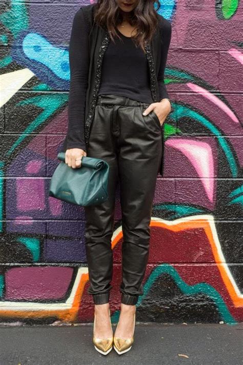 Calça Jogging Como Usar Chicago Fashion Leather Pants Style Fashion