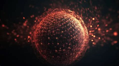 Scientific Abstract Background 3d Grid Of Particle Filled Spheres