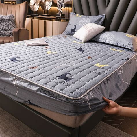 Janie Mattress Protector Non Slip Fitted Sheet Cadar Plain Pure