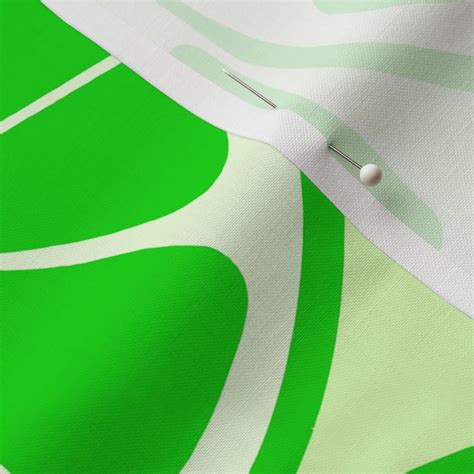 Sunny Citrus Lime Slices On Pastel Green Fabric Spoonflower