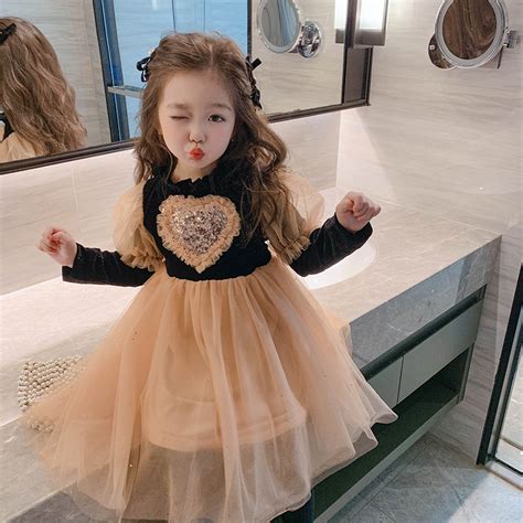 法式童装女童连衣裙秋冬款2022新款洋气宝宝加绒公主裙洋气礼服 阿里巴巴