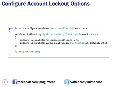 Sql Server Net And C Video Tutorial ASP NET Core Account Lockout Slides