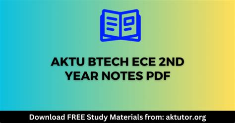 Aktu Btech Ece 2nd Year Notes Pdf Download Aktutor